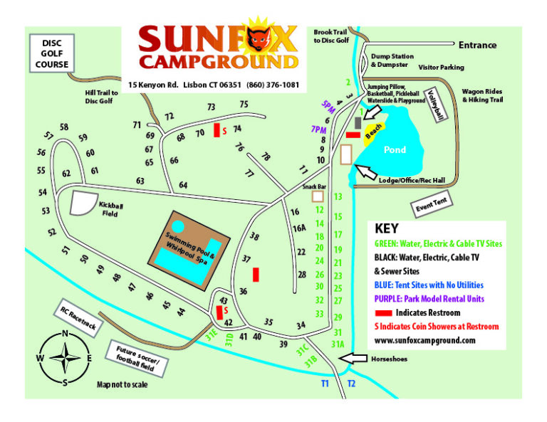 Sunfox Map of Sites – Sunfox Campground